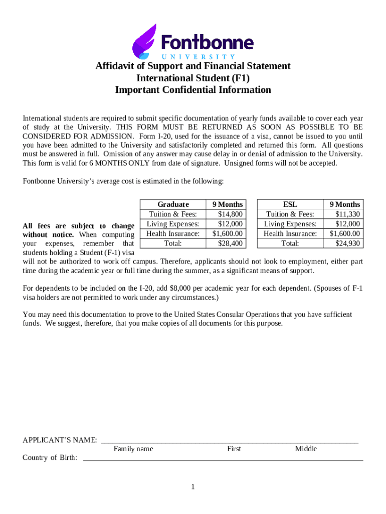 Financial Documentation - USC Graduate Admission Doc Template | pdfFiller