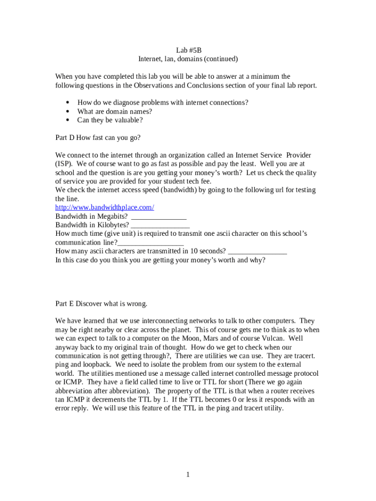Lab #5B(continued) Doc Template | pdfFiller