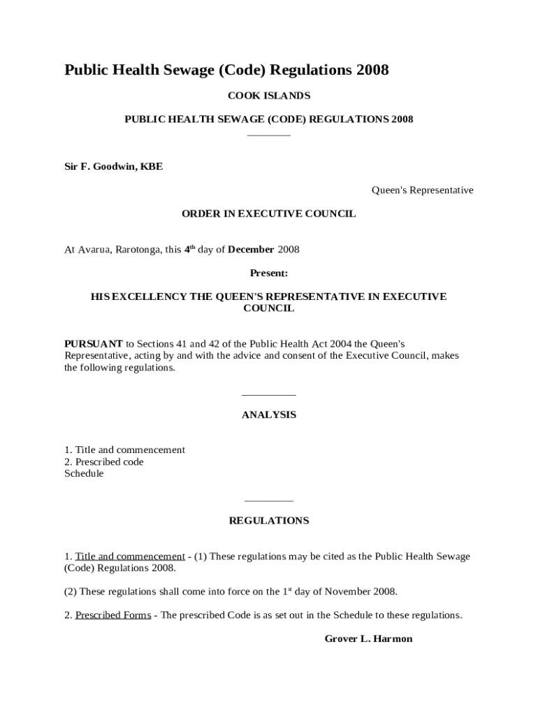 APPROVED SEWAGE AND SANITATION S ... - faolex fao Doc Template | pdfFiller