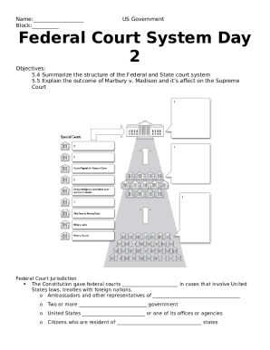 Federal Court Jurisdiction: Types of Cases Doc Template | pdfFiller