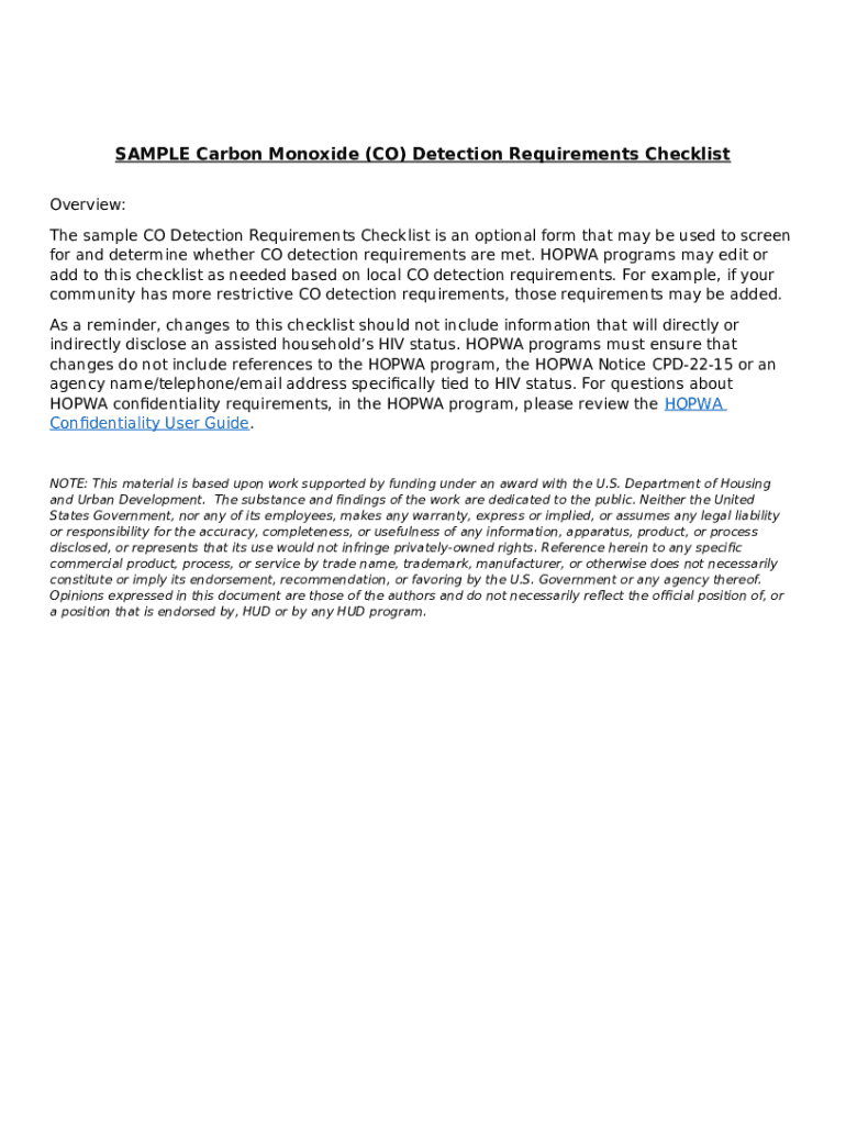 SAMPLE-Carbon-Monoxide-CO-Detection-Requirements- ... Doc Template ...