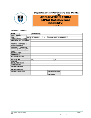 APPLICATION : MPhil IN PUBLIC MENTAL HEALTH 2024 - health uct ac Doc ...