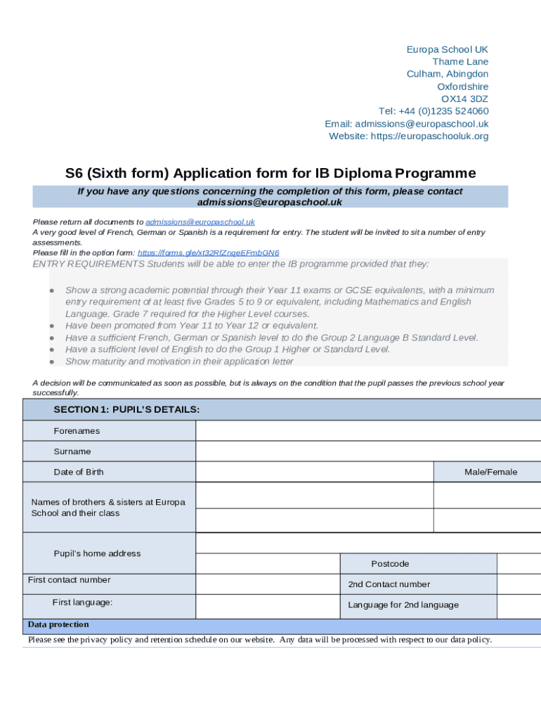 Sixth IB DIPLOMA PROGRAMMEThe ... Doc Template | pdfFiller