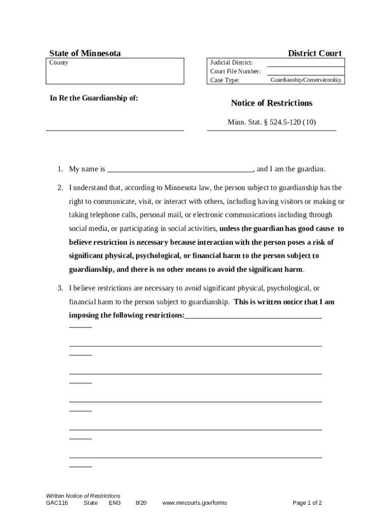 General and Adults - Guardianship and Conservatorship Doc Template ...