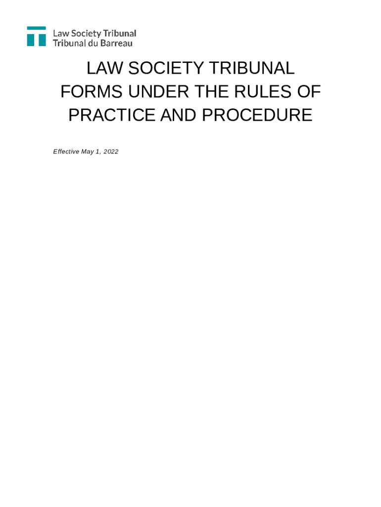 LAW SOCIETY TRIBUNAL Doc Template | pdfFiller
