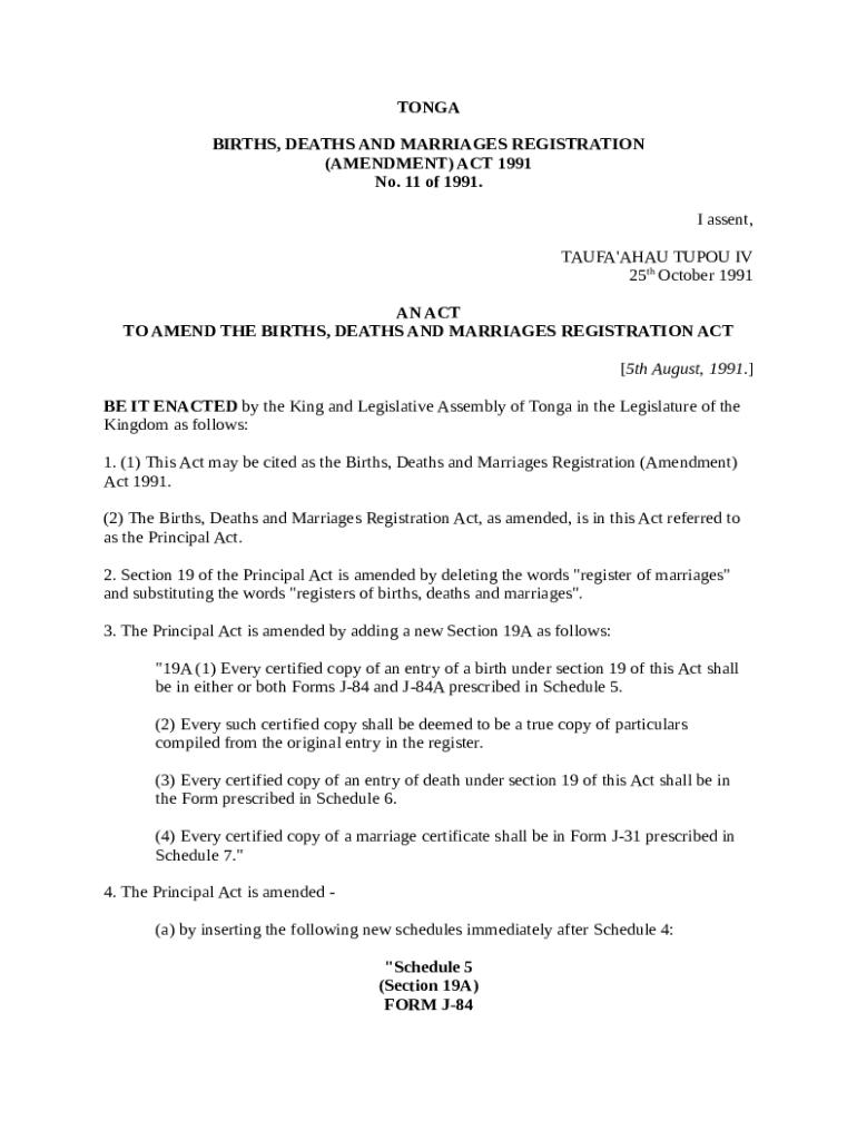 Births, Deaths and Marriages Registration (Amendment) ... Doc Template ...