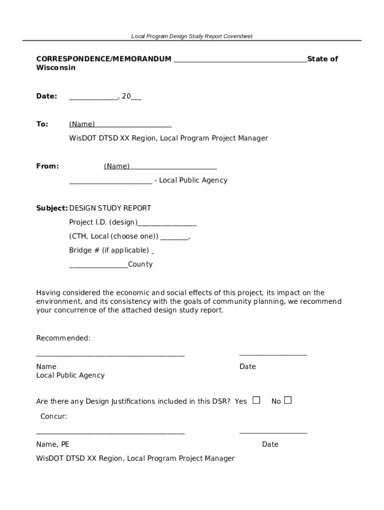 Local program DSR cover sheet. Attachments Doc Template | pdfFiller