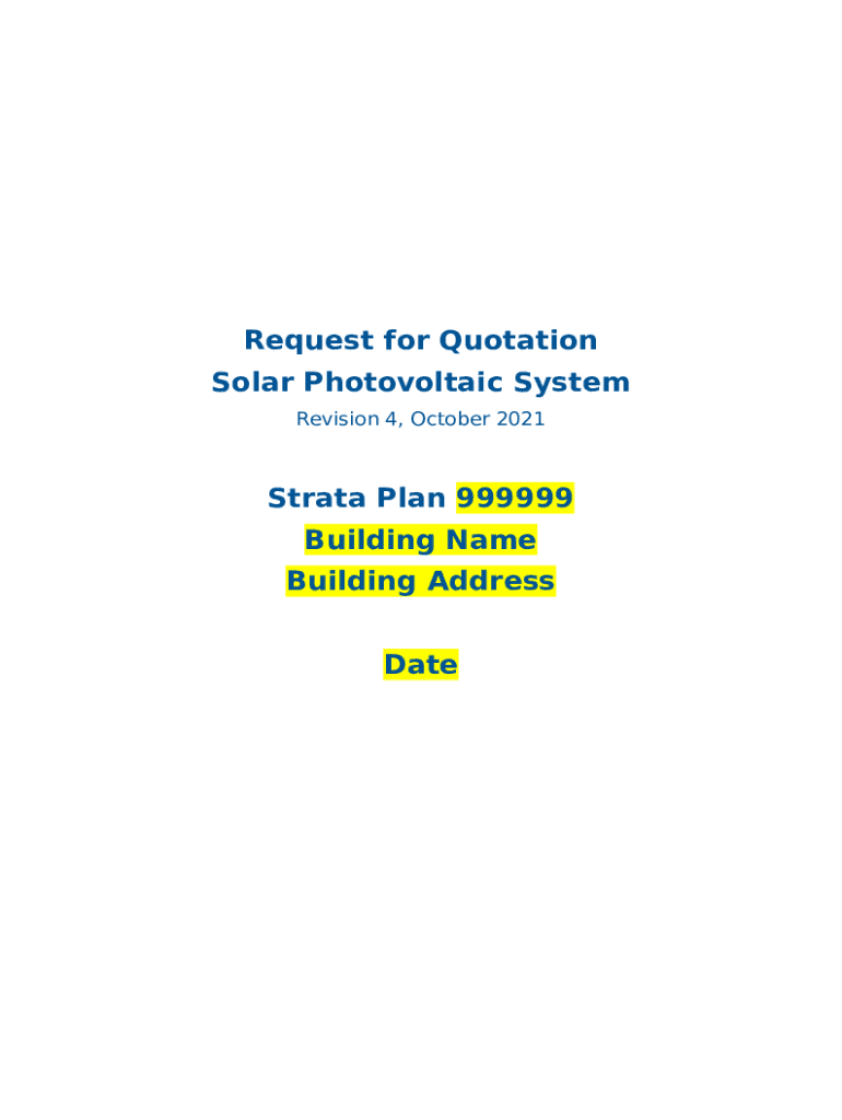 On-site Solar Request for Proposal (RFP) Template (docx) Doc Template | pdfFiller