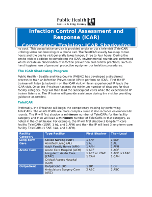 About the Infection Control Assessment and Response ... Doc Template | pdfFiller