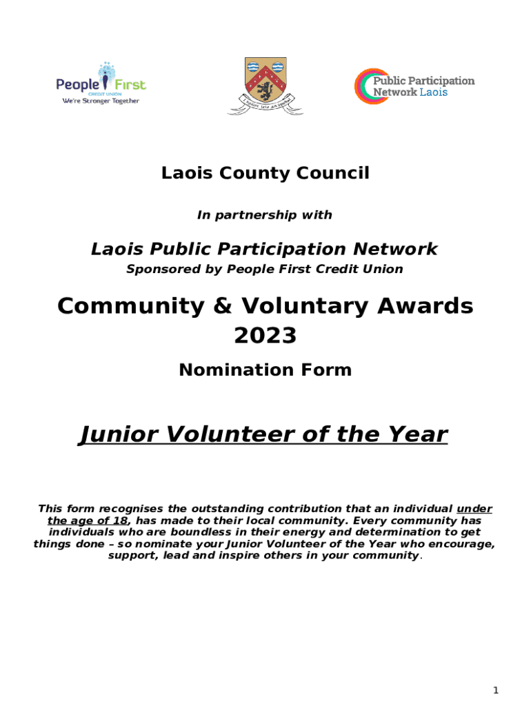 Community Champions Award - People First Credit Union Doc Template ...