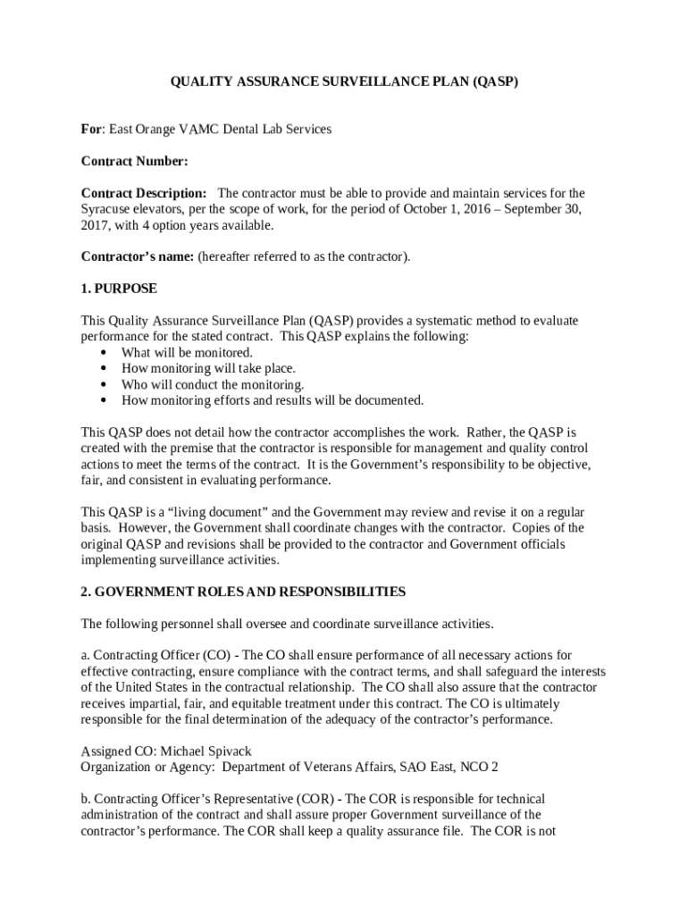 COR Surveillance - Construction Contracts Doc Template | pdfFiller