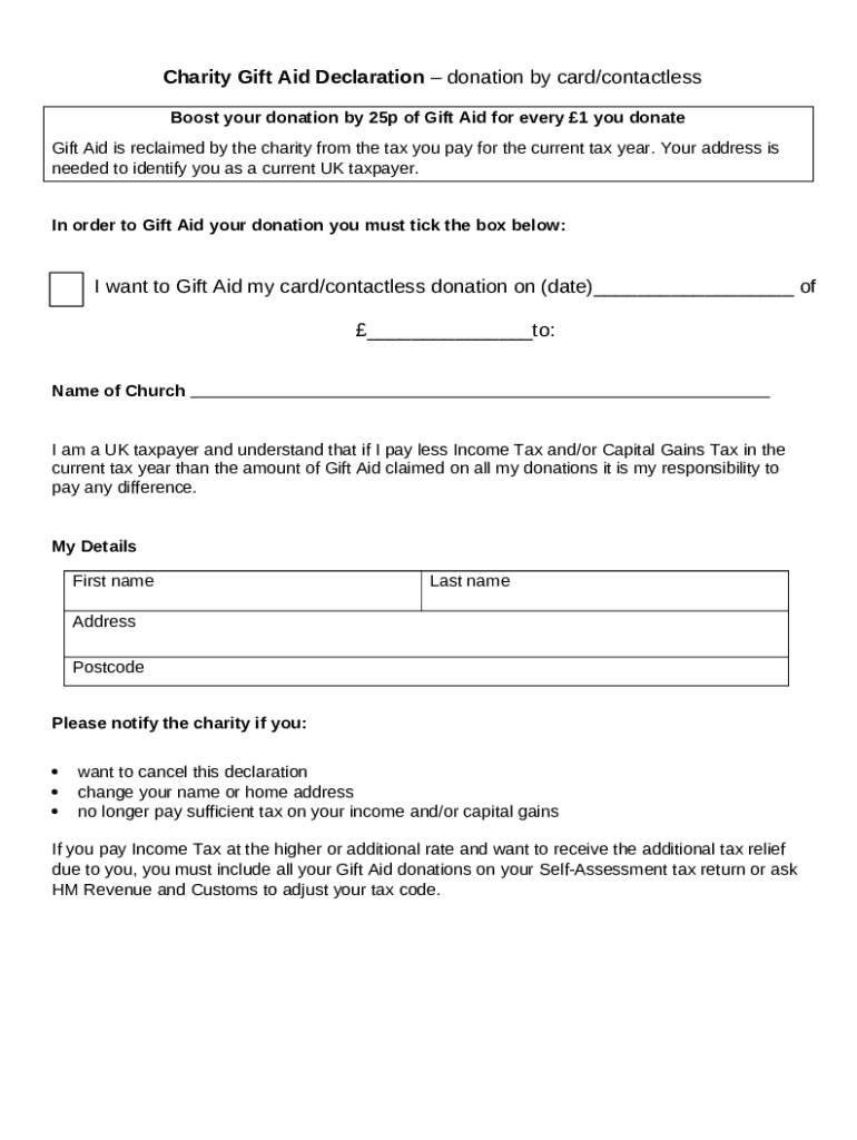 How to claim Gift Aid in Blackbaud eTapestry Doc Template | pdfFiller