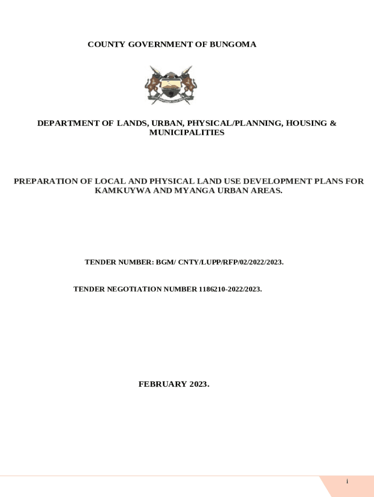 Department of Lands, Physical Planning, Housing and ... - bungoma go ...