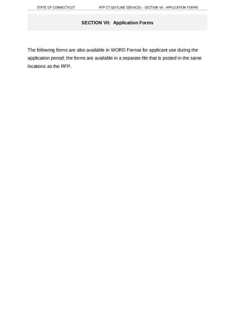 RFP 2025-0901 CT Quitline Services S Doc Template | pdfFiller