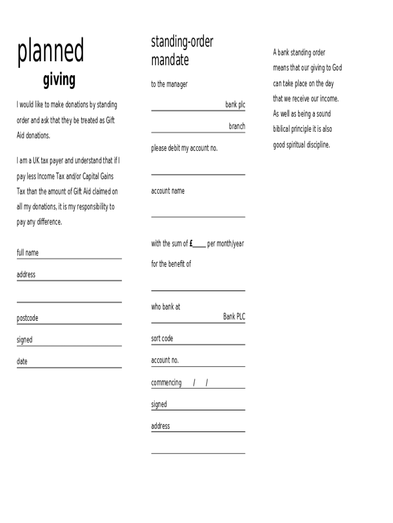 What Is Gift Aid? Doc Template | pdfFiller