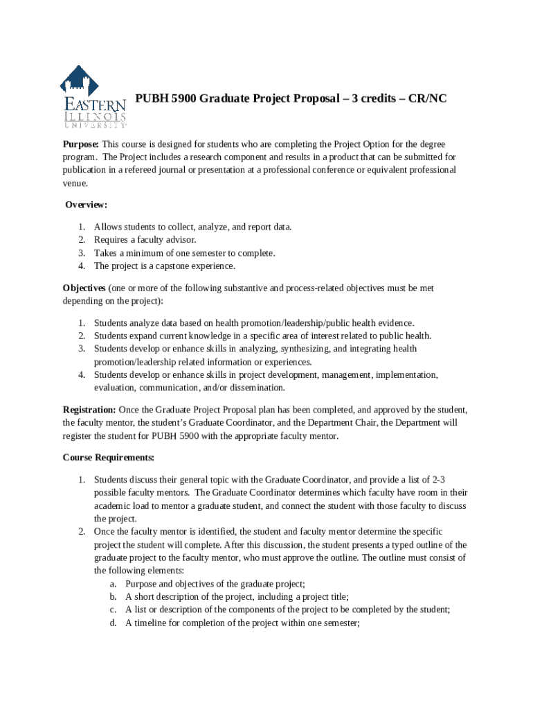 Rubric For Presentation: HST 5900 Graduate Project Doc Template | pdfFiller