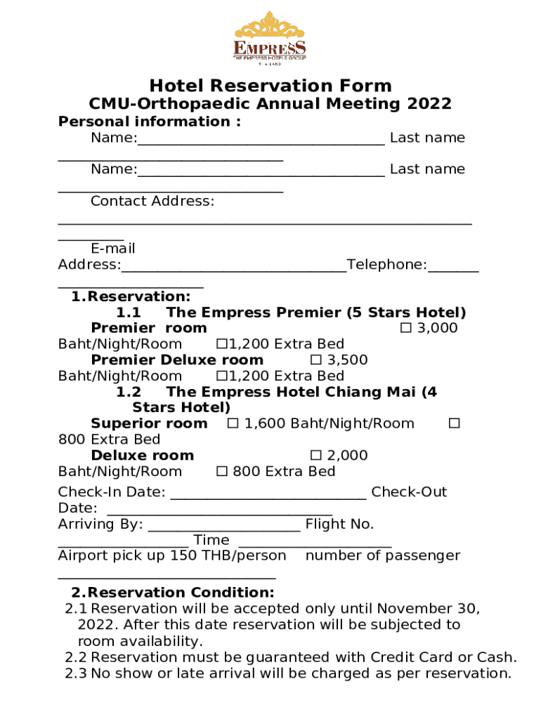 Beijing LDS Hotel Reservation Doc Template | pdfFiller