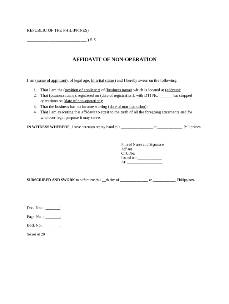 Affidavit of Intent and Consent For Adoption TEMPLATE Doc Template ...