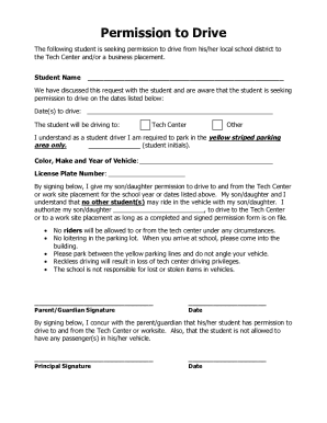 Fillable Online Permission to drive CTC Fax Email Print - pdfFiller