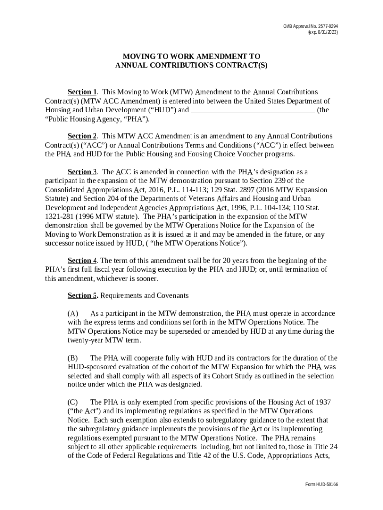 Moving to Work (MTW) Amendment to Annual Contributions ... Doc Template ...