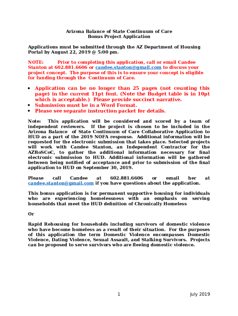 Balance of State Continuum of Care (BOSCOC) Doc Template | pdfFiller