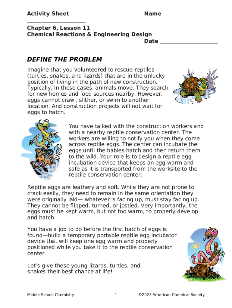 Activity Sheet Name - Chapter 6, Lesson 11 - Studylib Doc Template | pdfFiller