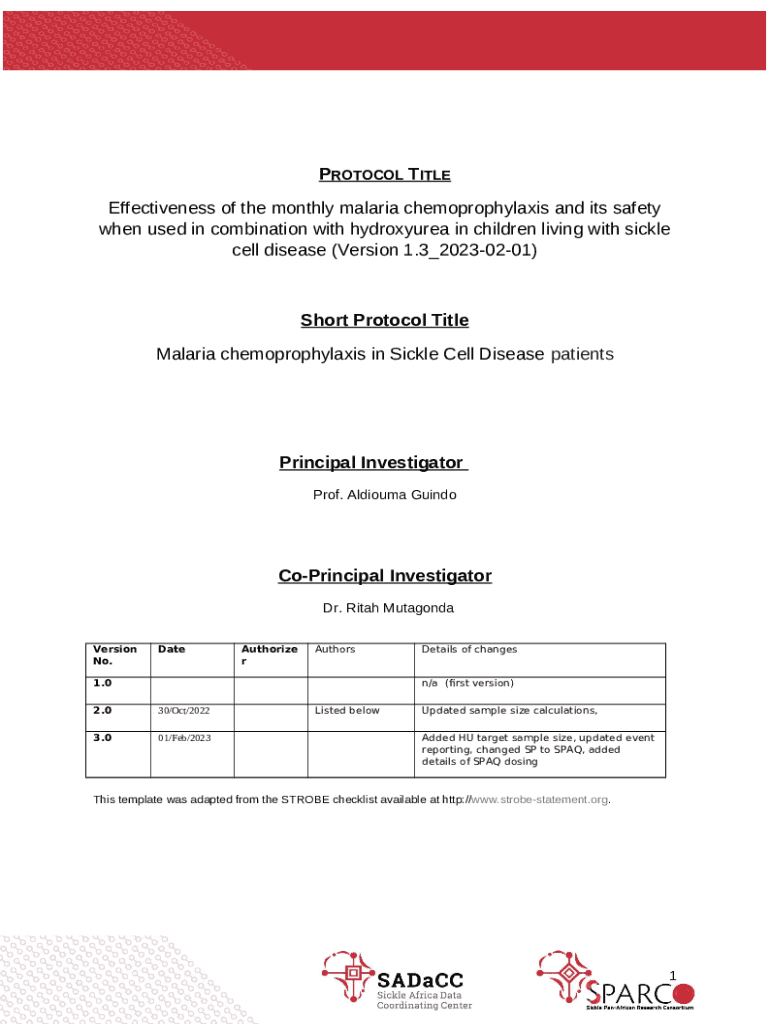 Short Protocol Title Doc Template | pdfFiller