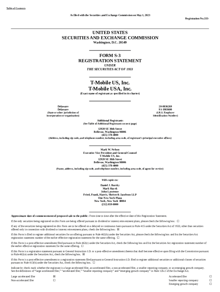 S-3 Registration Statement - Investor Relations Doc Template | pdfFiller