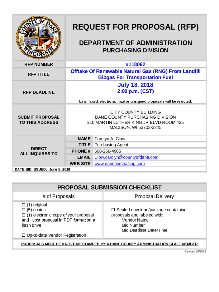 Offtake Of Renewable Natural Gas (RNG) From Landfill Biogas For ...