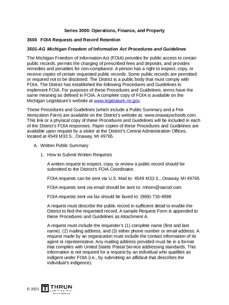 Attorney General: Freedom of Ination Act (FOIA) Doc Template | pdfFiller