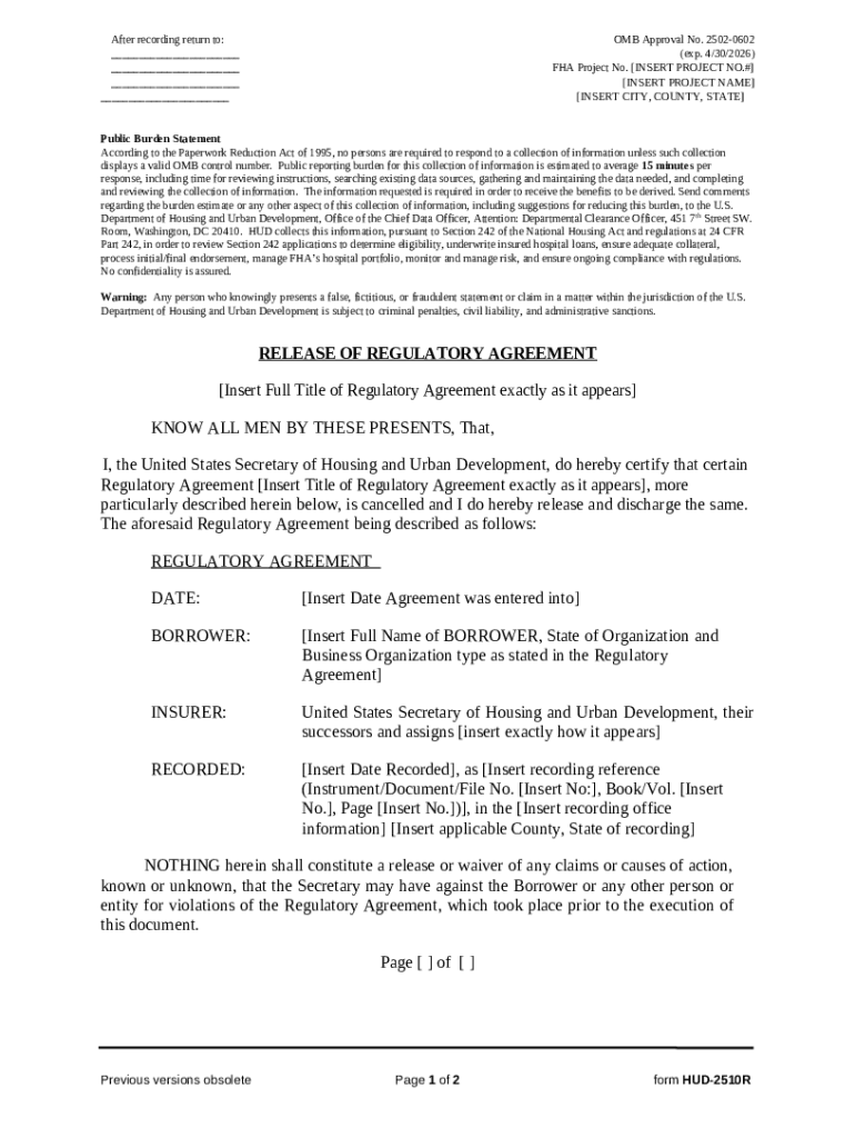HUD-2510R Doc Template | pdfFiller