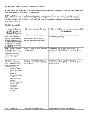 100+ Community Service Project Ideas For All Ages Doc Template | pdfFiller