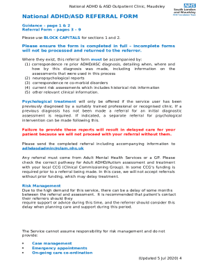 National ADHD/ASD REFERRAL Doc Template | pdfFiller