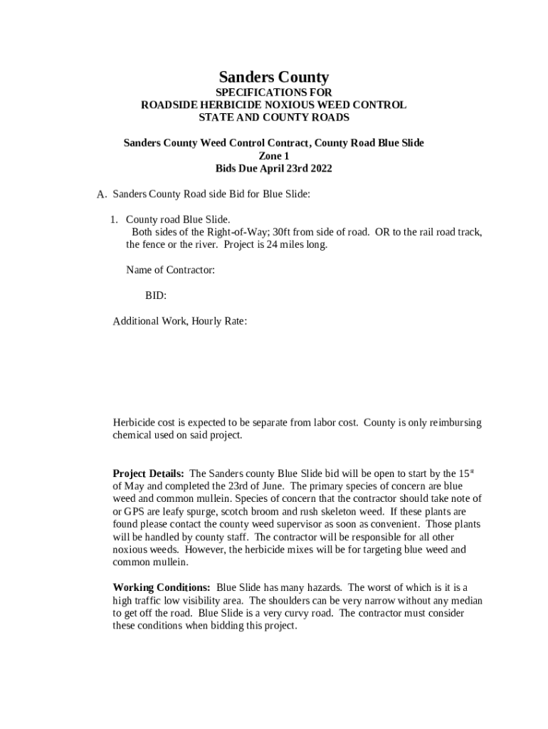 Noxious & Invasive Weed ControlMille Lacs County, MN Doc Template ...