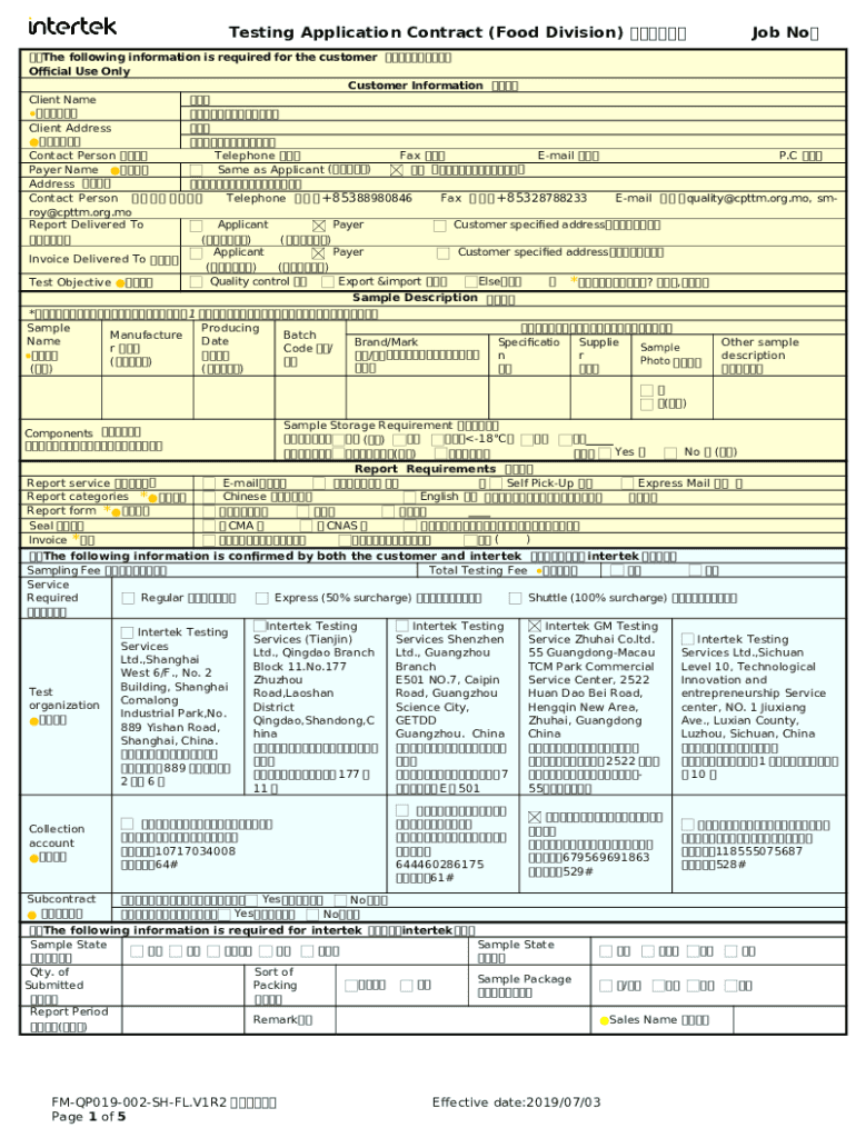 FOODTesting (Chemicals ,Microorganism and GMO testing)Requisition Doc ...