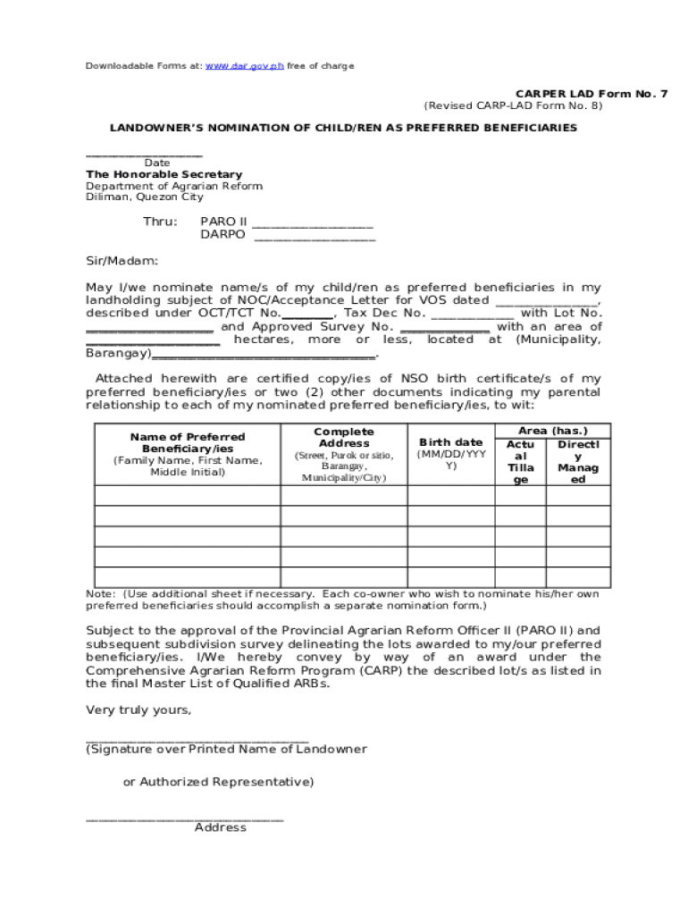 carper-lad--no-7-lo-nomination-children-as-preferred- ... Doc Template ...