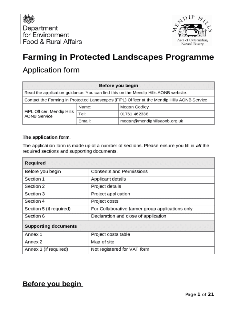 Farming in Protected Landscapes funding programme to ... Doc Template ...