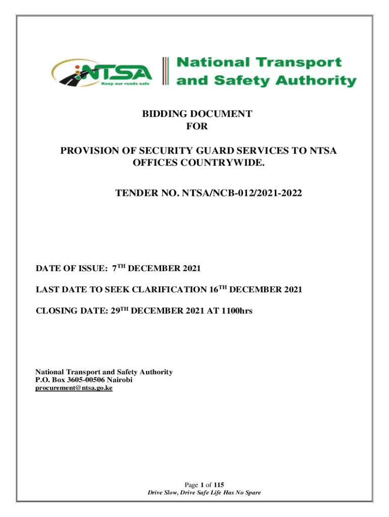 Fillable Online bidding document for provision of security guard ...