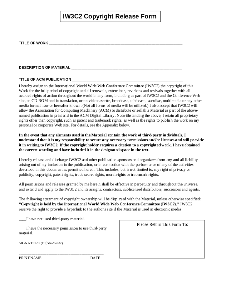 COMPLETING THE ACM COPYRIGHT TRANSFER AND ... Doc Template | pdfFiller