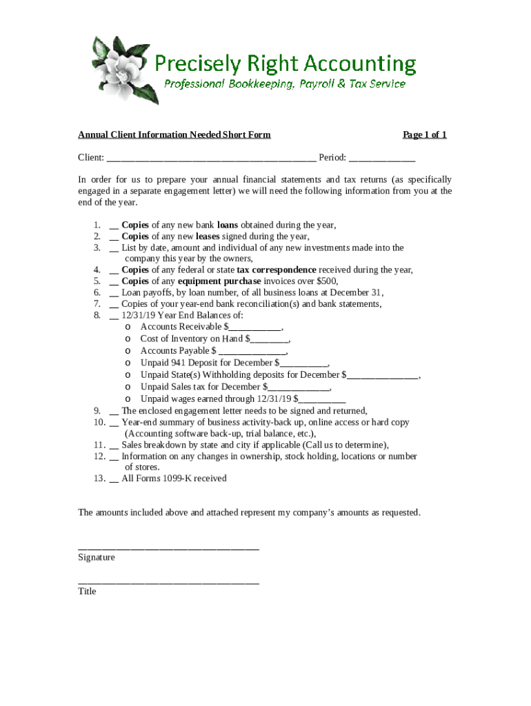 Lacey, WA Accounting FirmUseful Ination and s ... Doc Template | pdfFiller