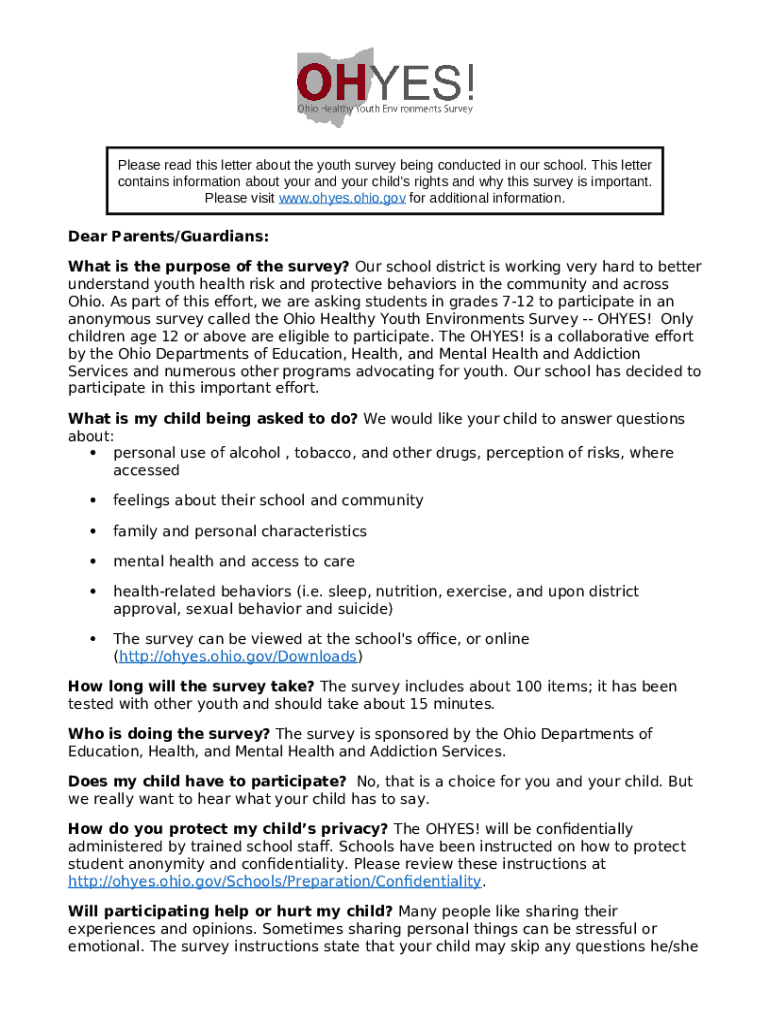 PARENT OPT OUT for youth 12 Doc Template | pdfFiller