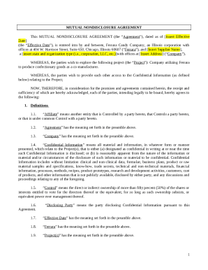 2 Way NDA - MODEL C TEMPLATE Doc Template | pdfFiller