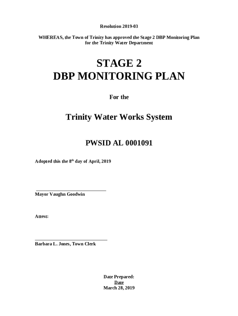 Stage 2 DBP Rule - Water Supplier Training Workbook Doc Template ...