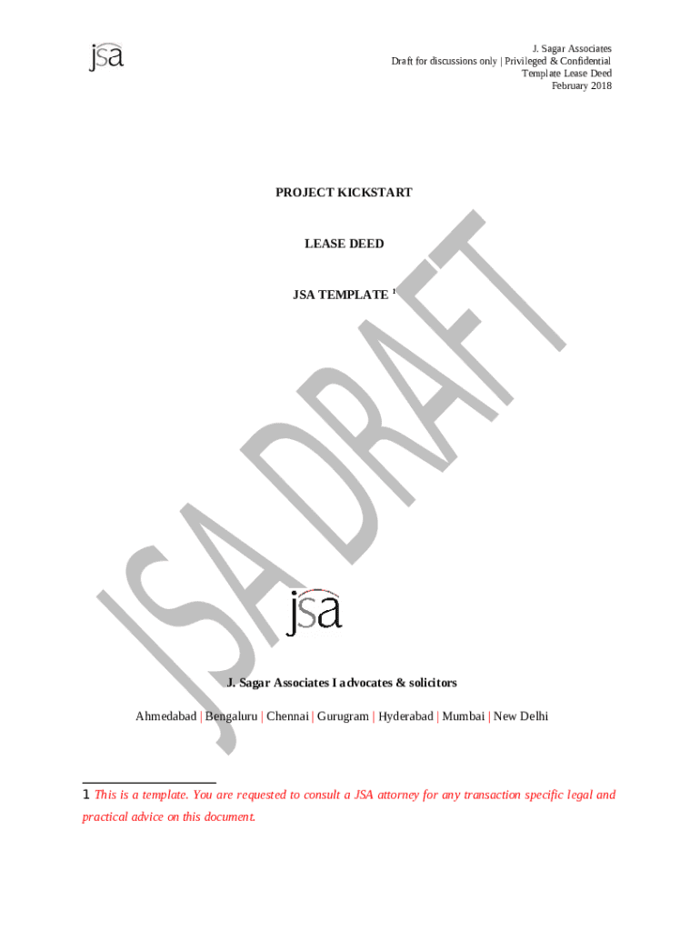 Lease Deed Project Kickstart Doc Template | pdfFiller