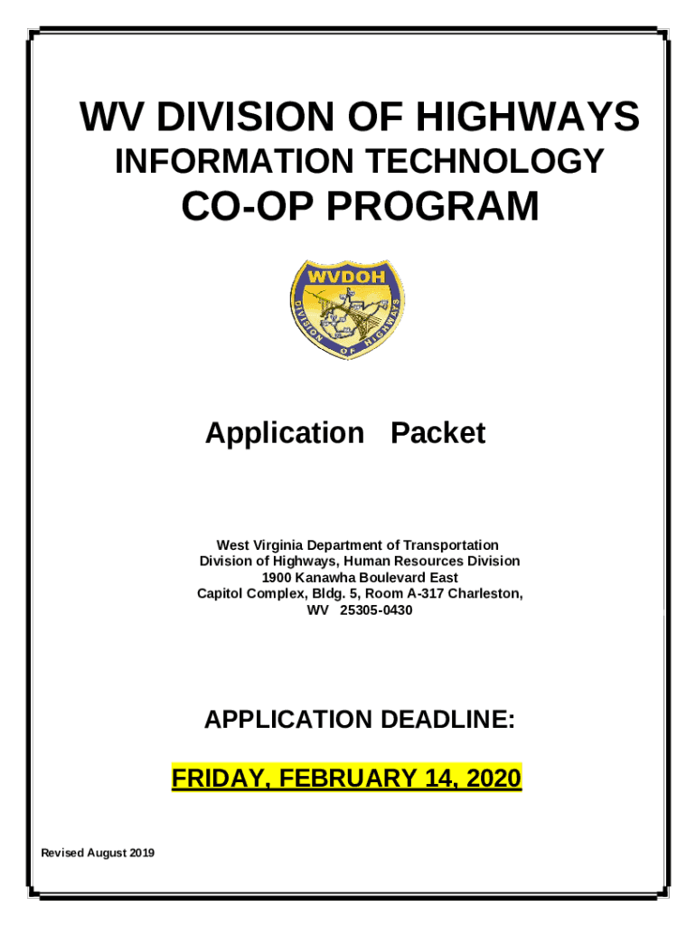 Division of Highways West Virginia Application Packet - transportation ...
