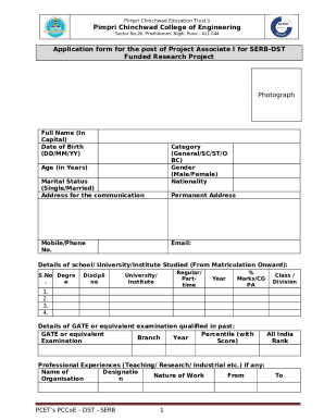 State University Research Excellence (SERB - SURE) Doc Template | pdfFiller