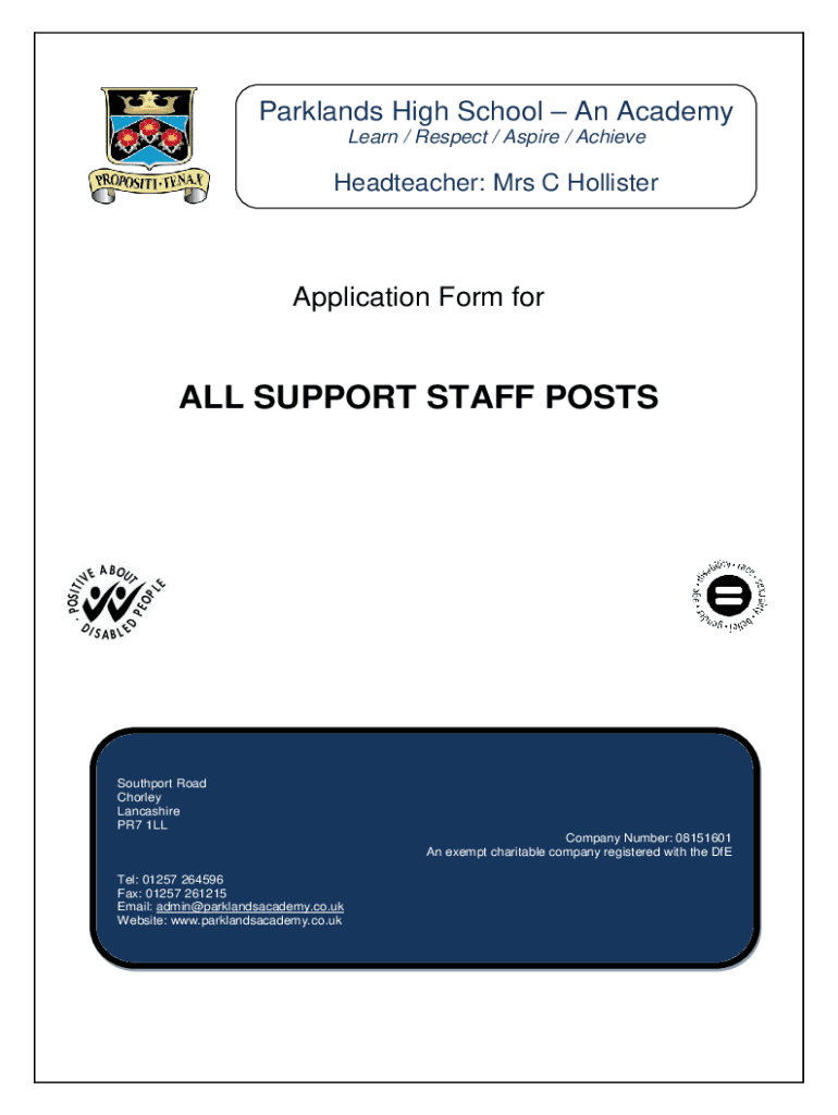 Fillable Online Parklands High SchoolAn Academy - cloudfront.net Fax Email Print - pdfFiller
