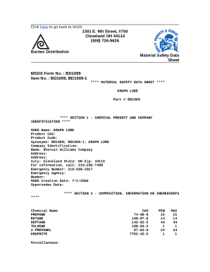 Barnes Distribution Sds - Fill and Sign Printable Template Online Doc Template | pdfFiller