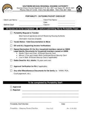 Fillable Online Get Portability - Client Request Form - Southern Nevada ...