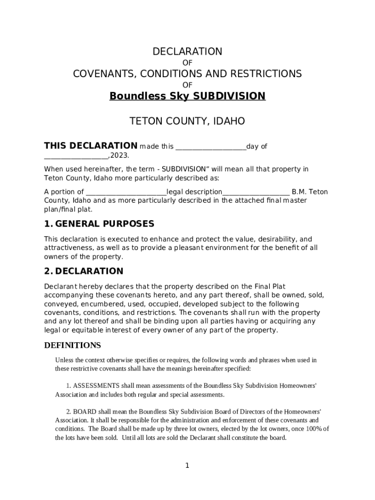 What Are Covenants, Conditions And Restrictions (CC&Rs) ... Doc ...